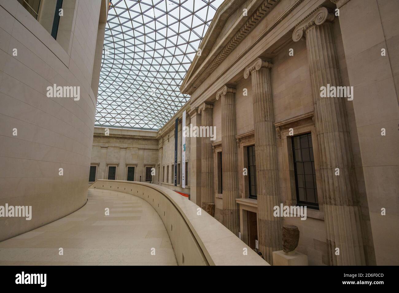Interior and exhibits from different parts of the famous British Museum ...