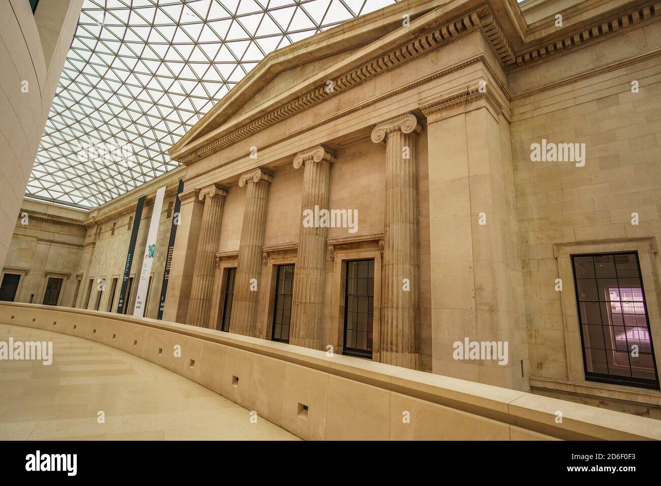 Interior and exhibits from different parts of the famous British Museum ...