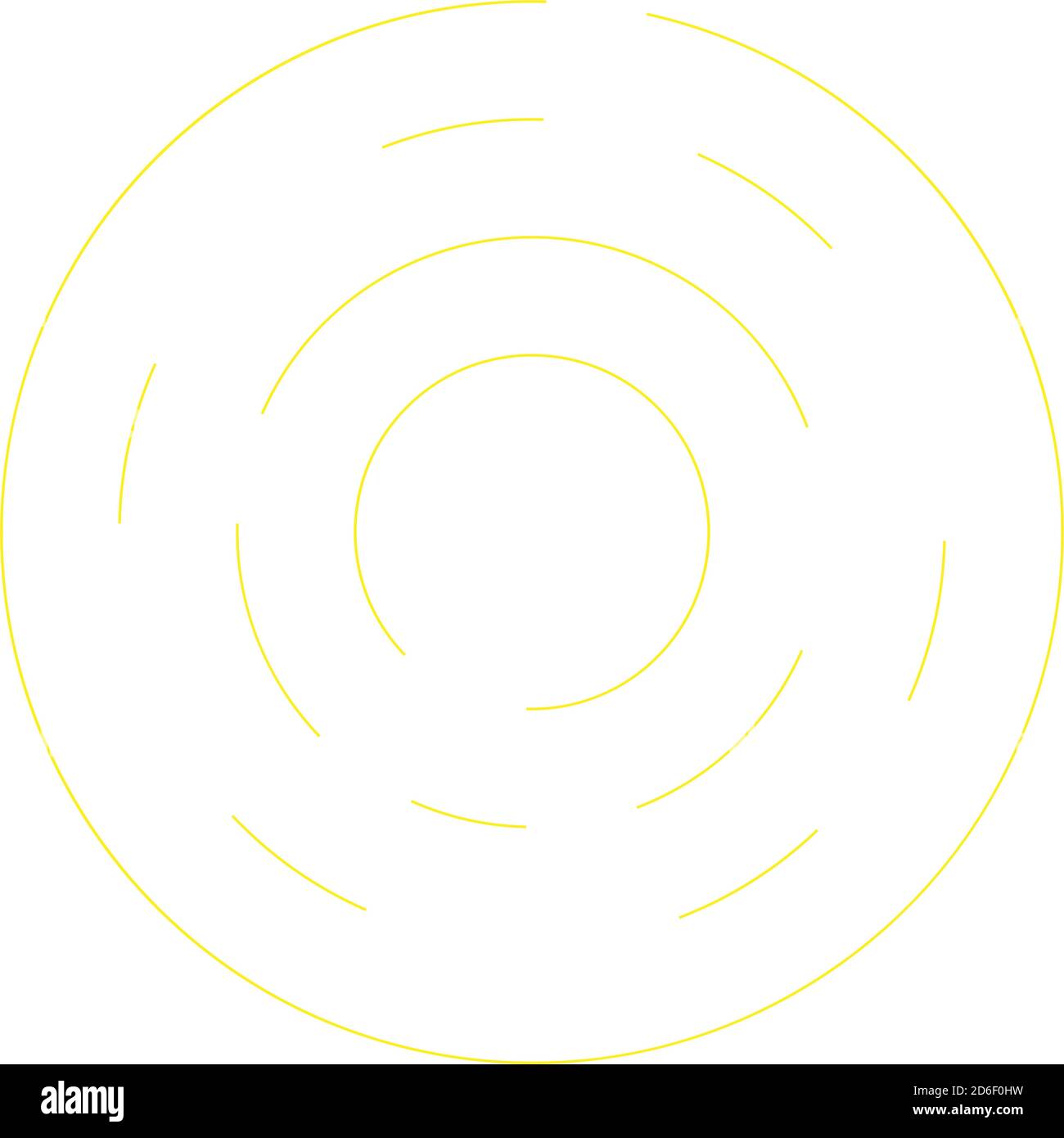 Radial, radiating lines abstract burst element. Concentric whirligig ...
