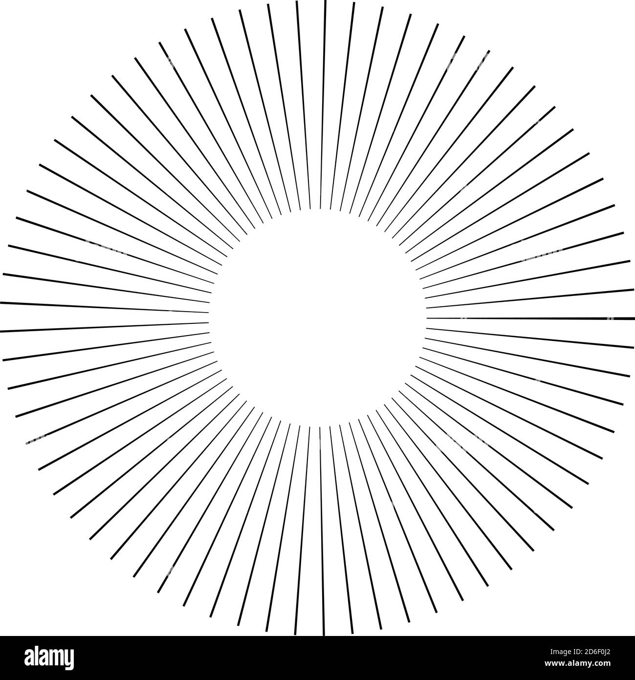 Circular radial, radiating lines, beams, rays. Geometric circle vector ...