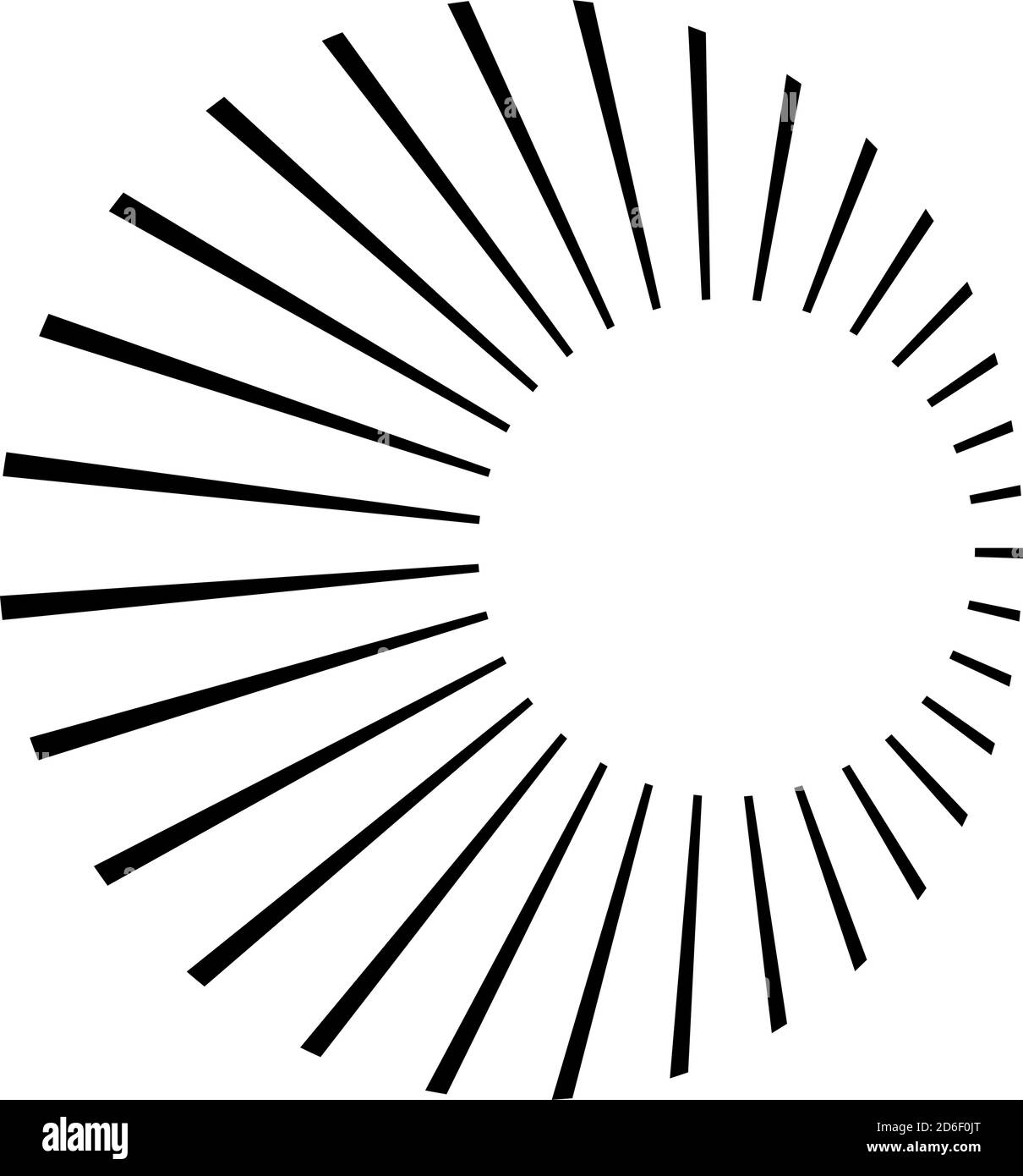 Circular radial, radiating lines, beams, rays. Geometric circle vector ...