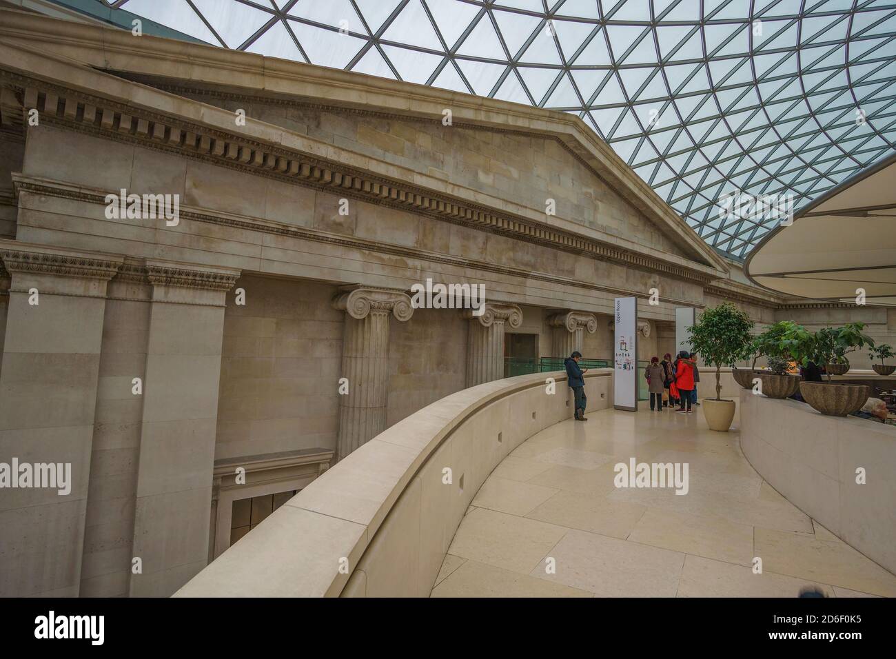 Interior and exhibits from different parts of the famous British Museum ...