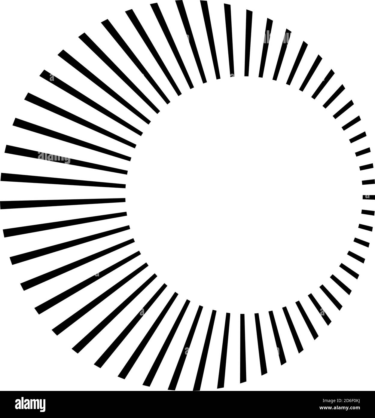 Circular radial, radiating lines, beams, rays. Geometric circle vector ...