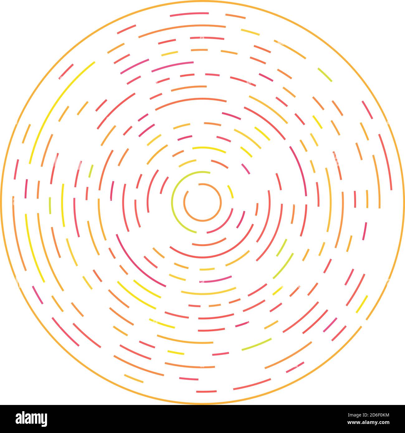 Radial, radiating lines abstract burst element. Concentric whirligig ...