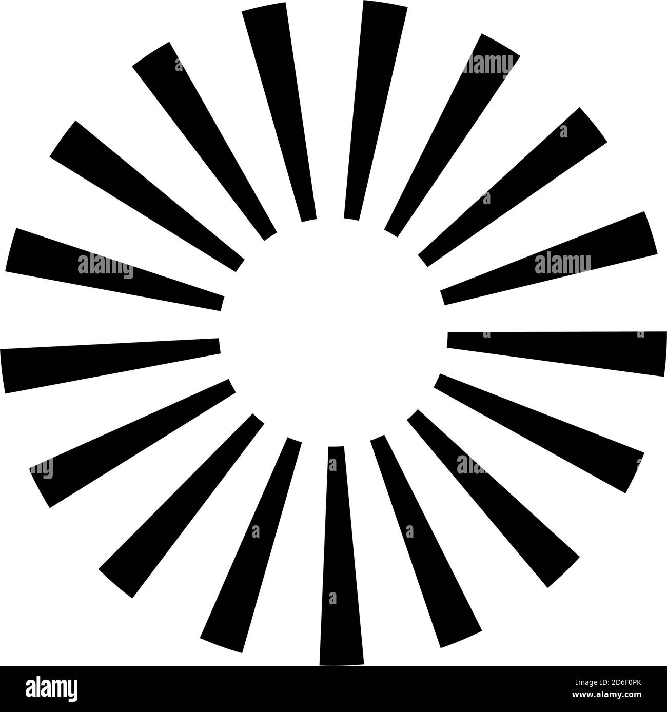 Circular radial, radiating lines, beams, rays. Geometric circle vector ...