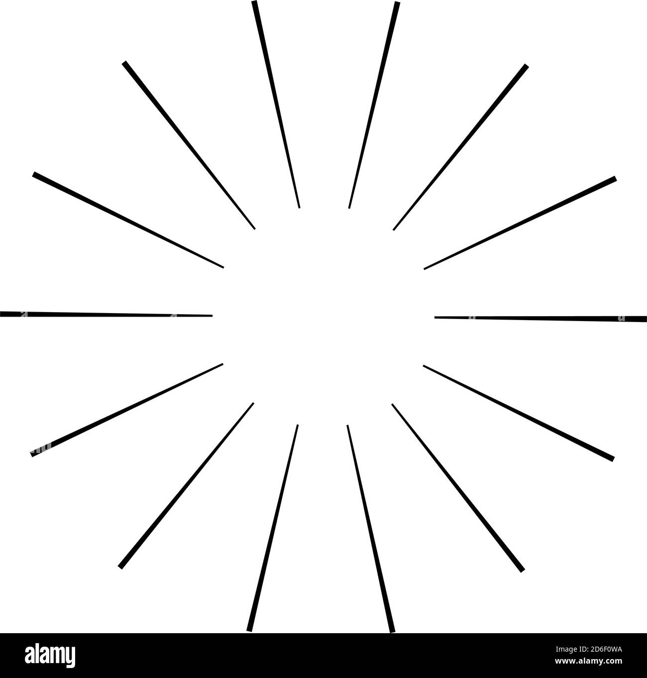 Circular radial, radiating lines, beams, rays. Geometric circle vector ...