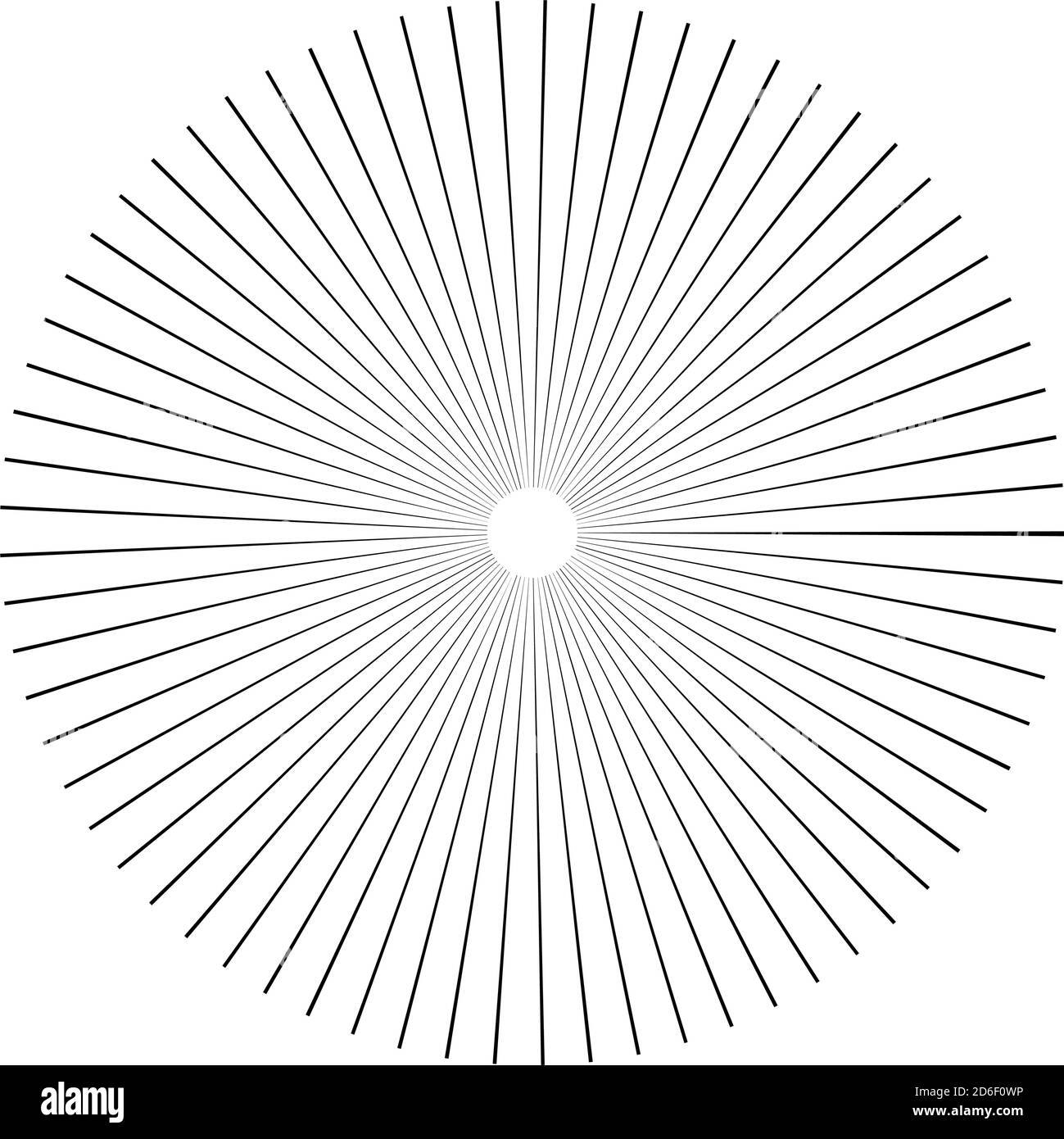 Circular radial, radiating lines, beams, rays. Geometric circle vector ...