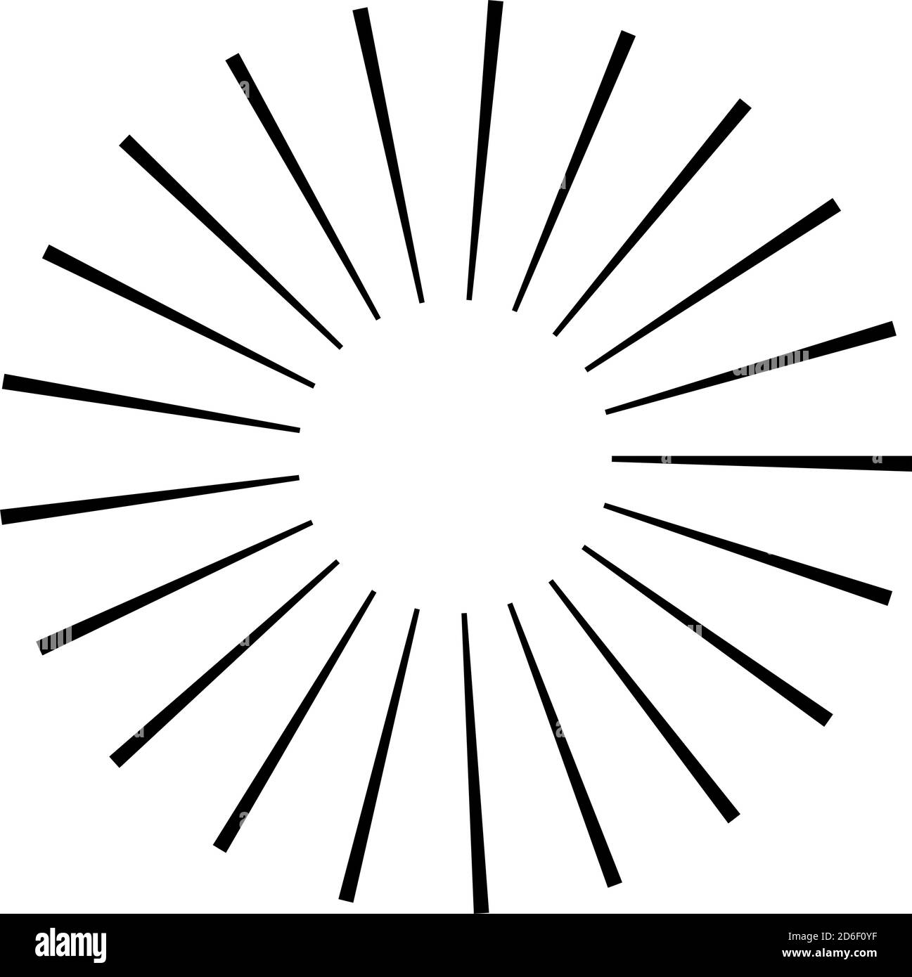 Circular radial, radiating lines, beams, rays. Geometric circle vector ...