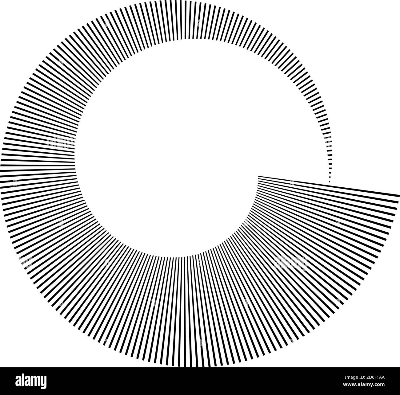 Circular radial, radiating lines, beams, rays. Geometric circle vector ...