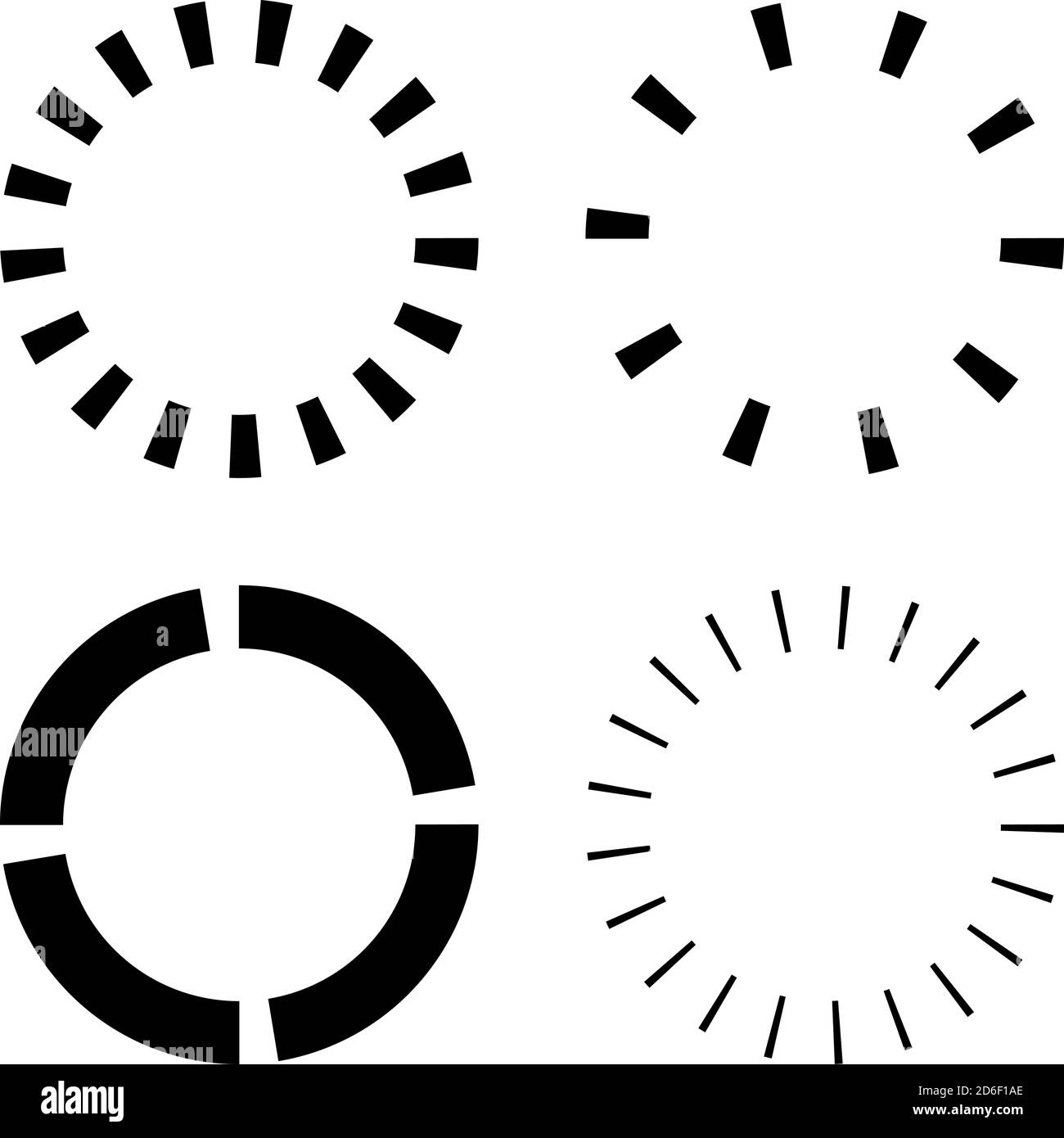 Set of Circular radial, radiating lines, beams, rays. Geometric circle ...