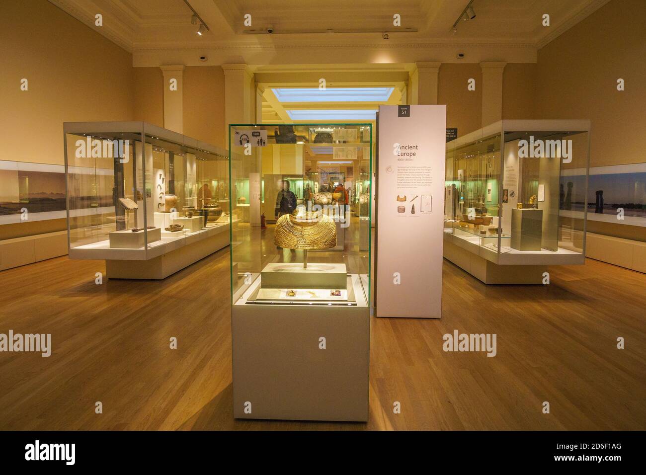 Interior and exhibits from different parts of the famous British Museum ...