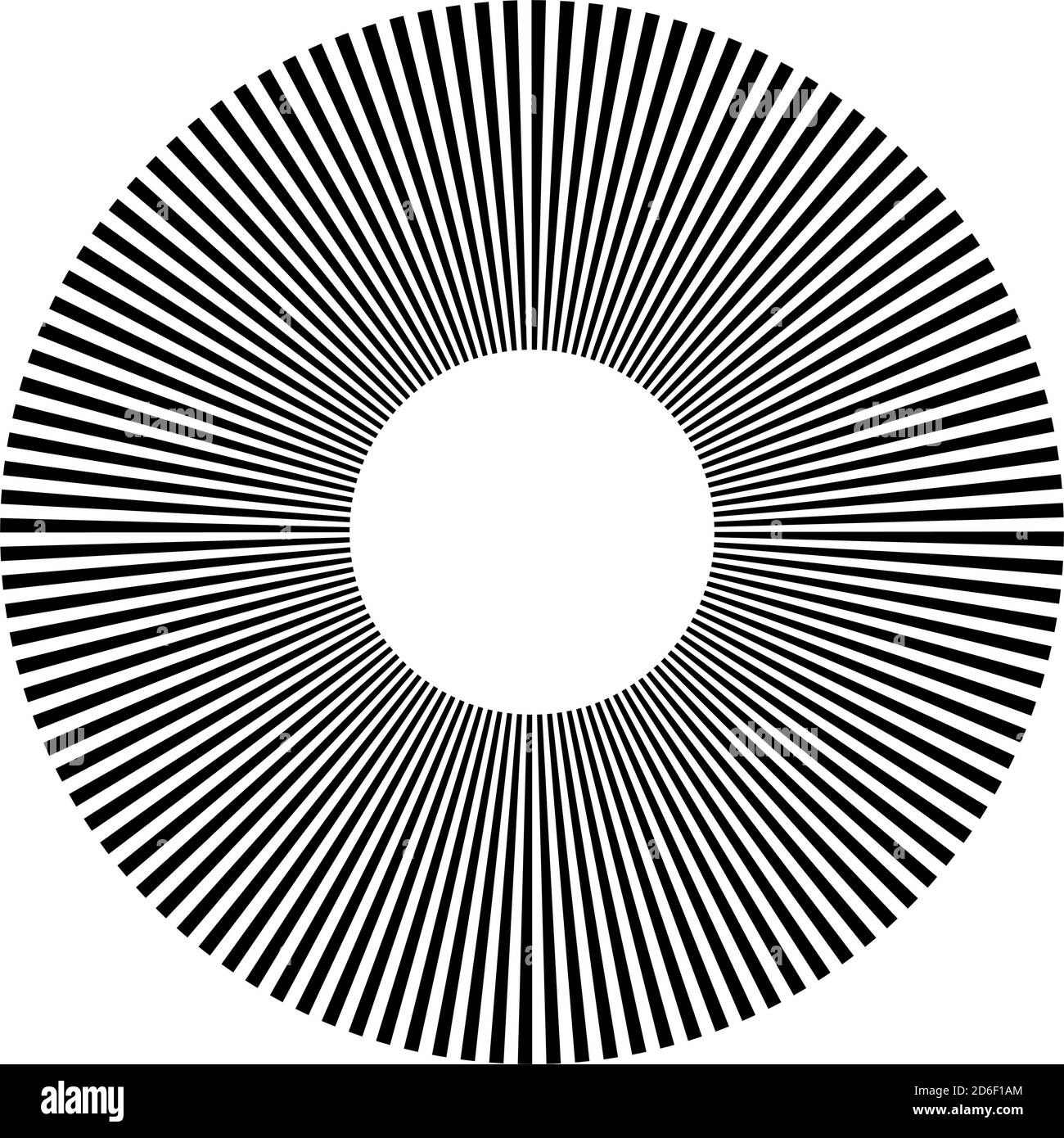 Circular radial, radiating lines, beams, rays. Geometric circle vector ...