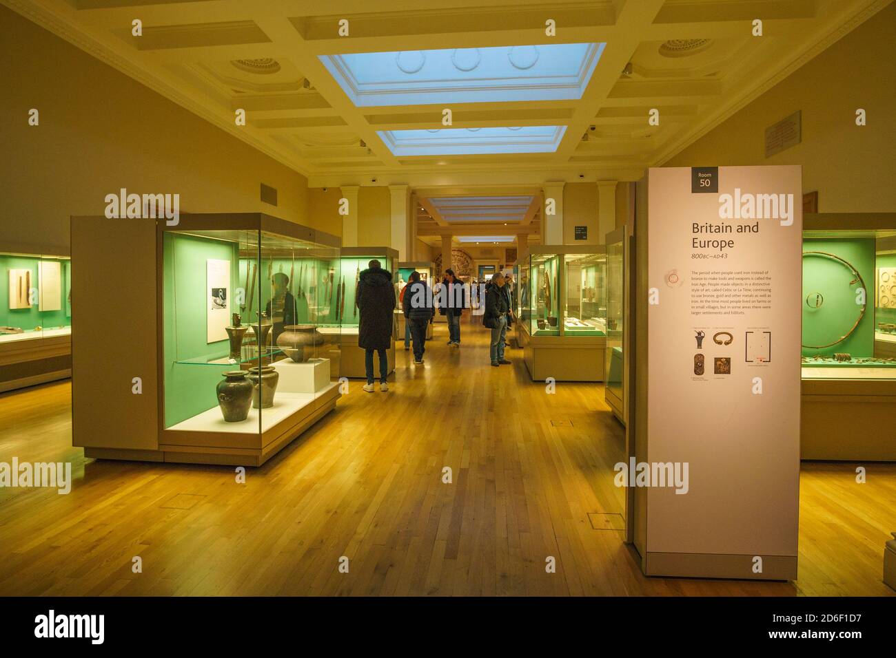 Interior and exhibits from different parts of the famous British Museum ...