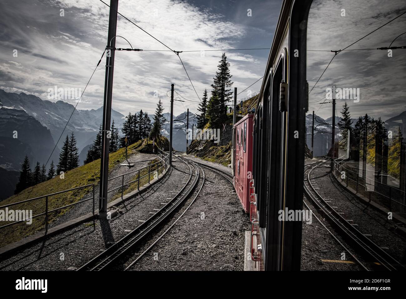 Jungfraubahn cog railway in swiss alps hi-res stock photography and ...