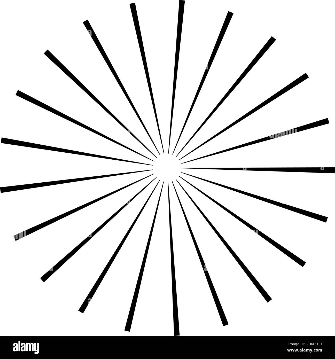 Circular radial, radiating lines, beams, rays. Geometric circle vector ...