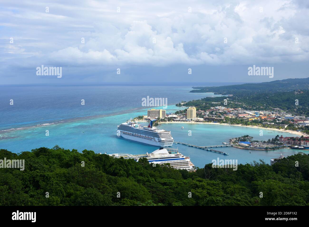 Carnival Cruise ship Victory anchor offshore in Ocho Rios, Jamaica ...