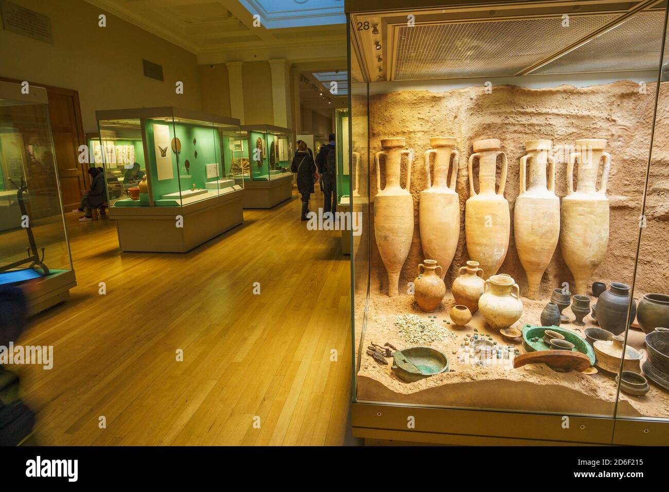 Interior and exhibits from different parts of the famous British Museum ...