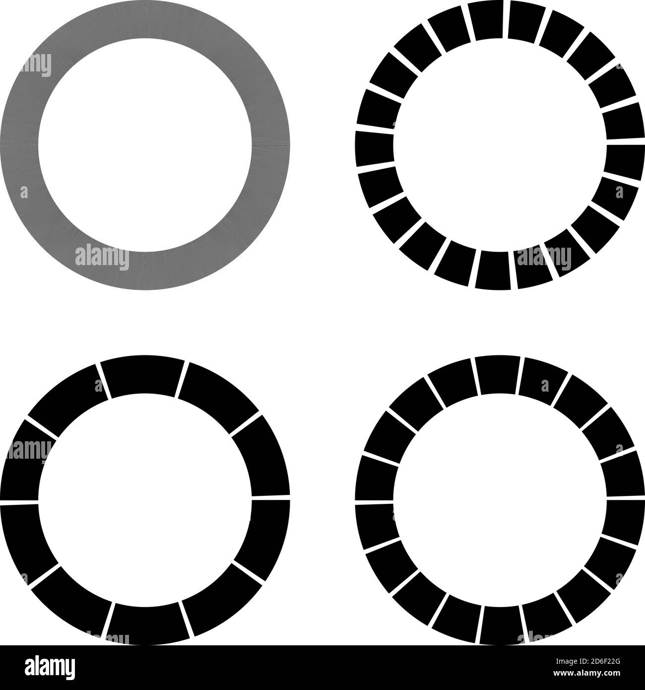 Set of Circular radial, radiating lines, beams, rays. Geometric circle ...