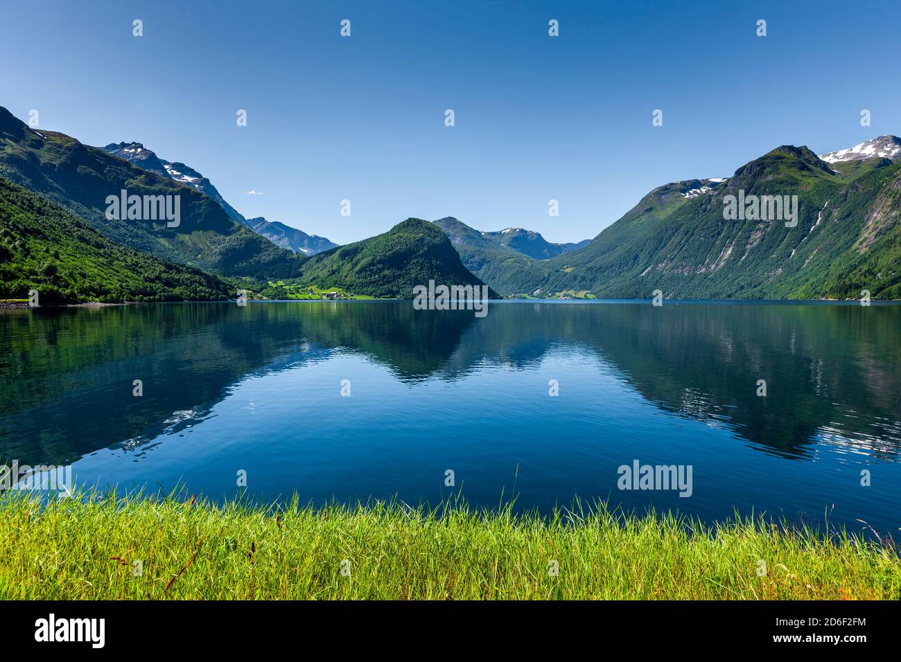 Fjord water clouds sky reflecting hi-res stock photography and images ...