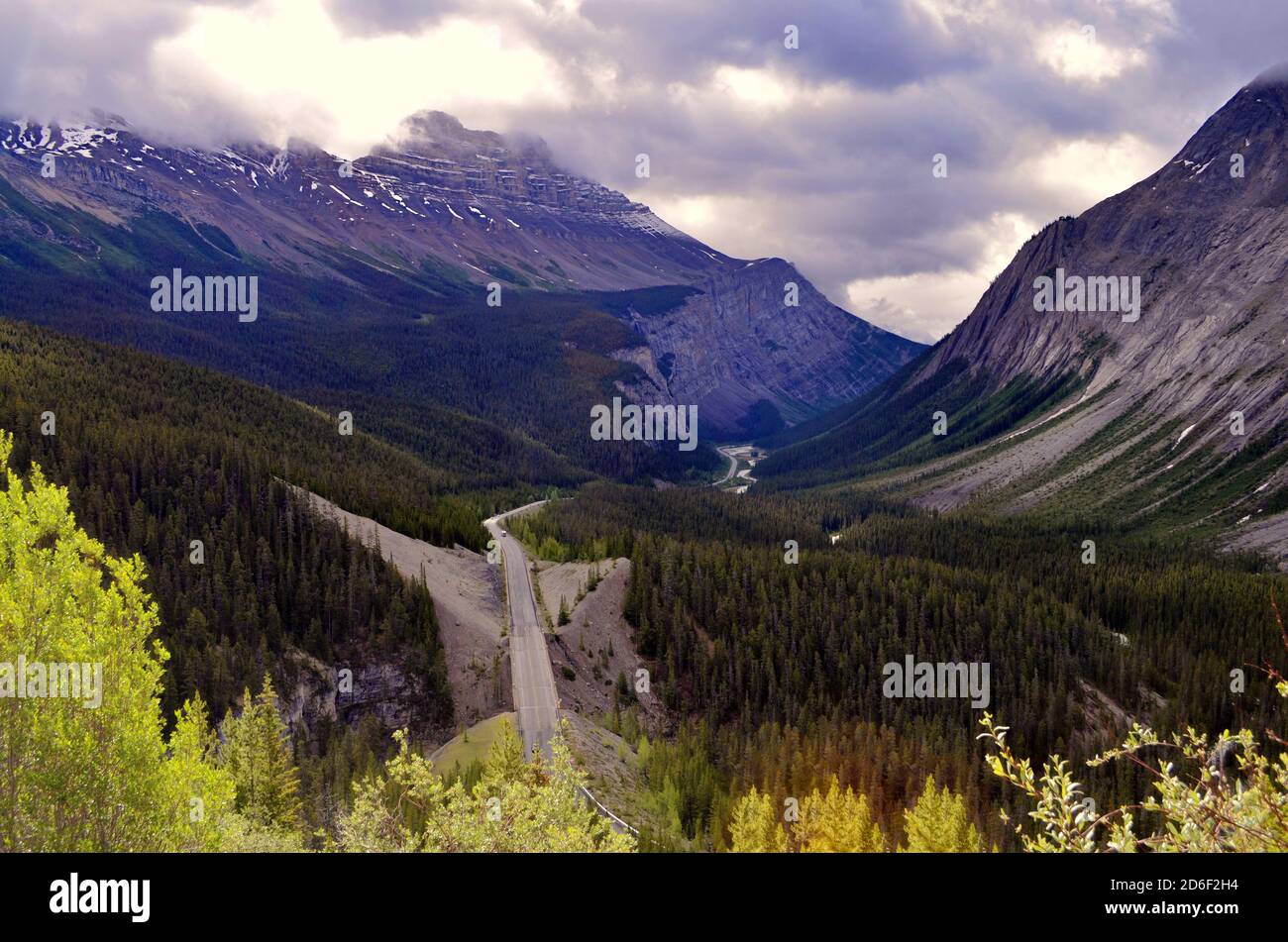 Alberta, Canada - Highway 93 through Banff National Park Stock Photo ...