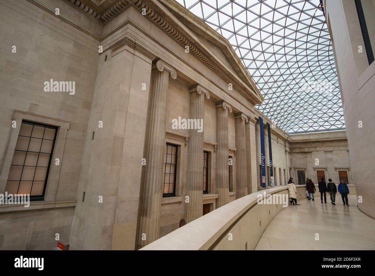 Interior and exhibits from different parts of the famous British Museum ...