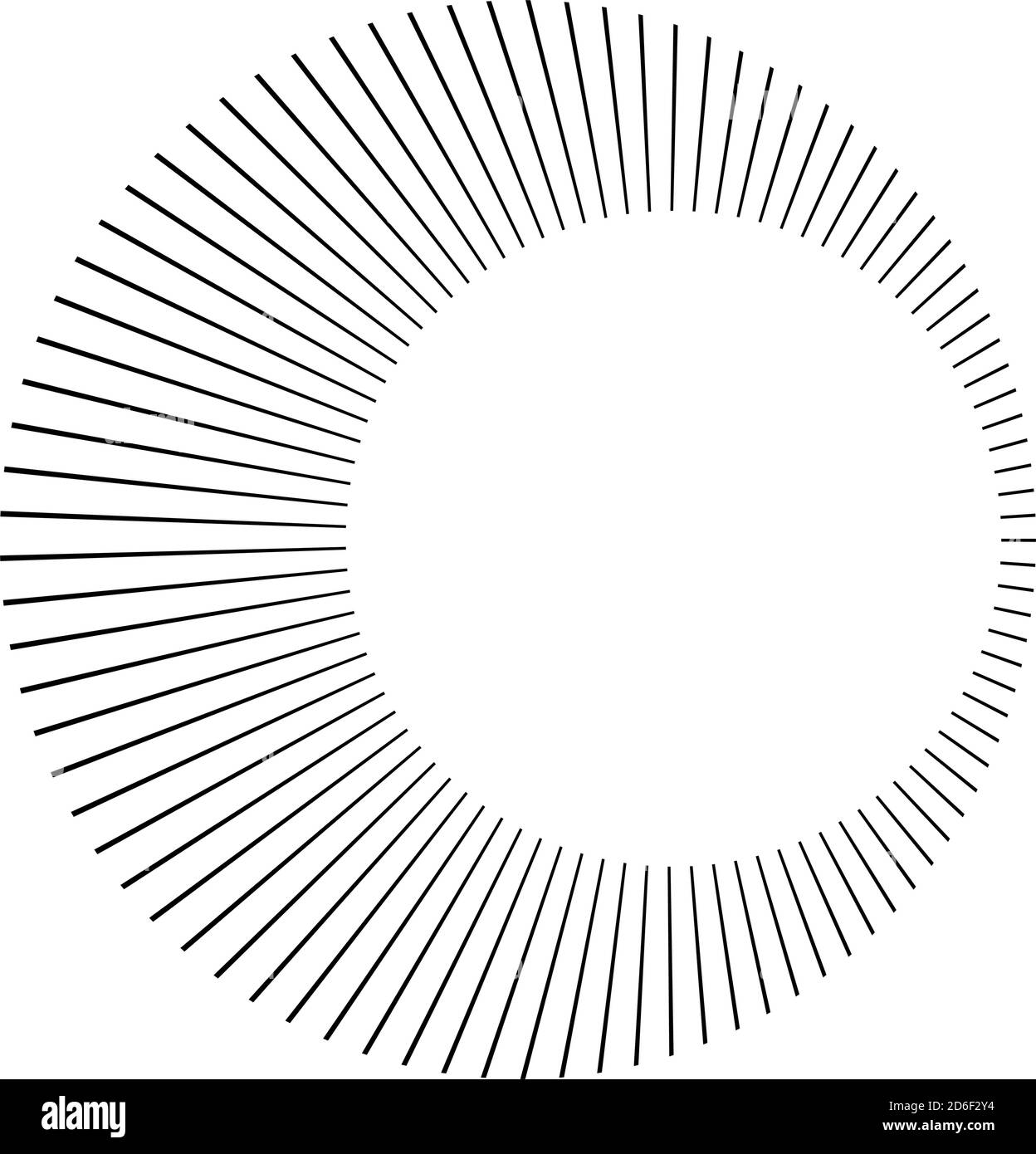 Circular radial, radiating lines, beams, rays. Geometric circle vector ...