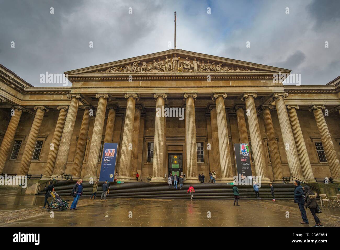 Exterior view of the British Museum, Great Russell street, London ...