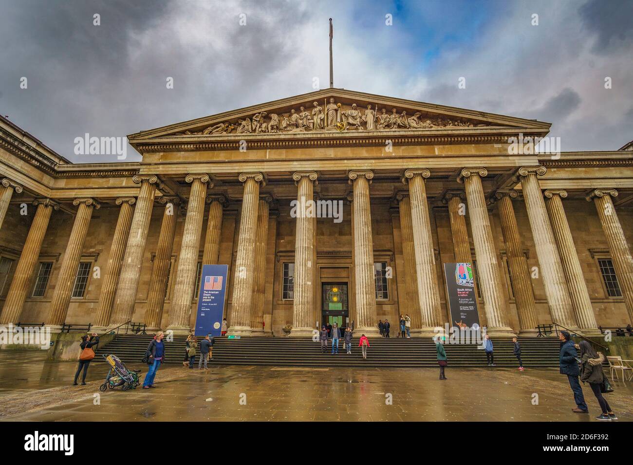 Exterior view of the British Museum, Great Russell street, London ...