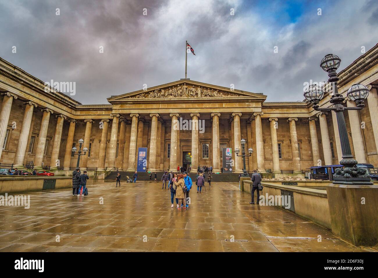 Exterior view of the British Museum, Great Russell street, London ...