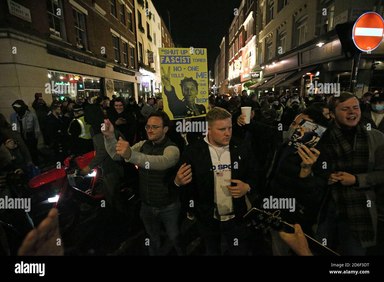 Gathering on corner old compton street hi-res stock photography and ...