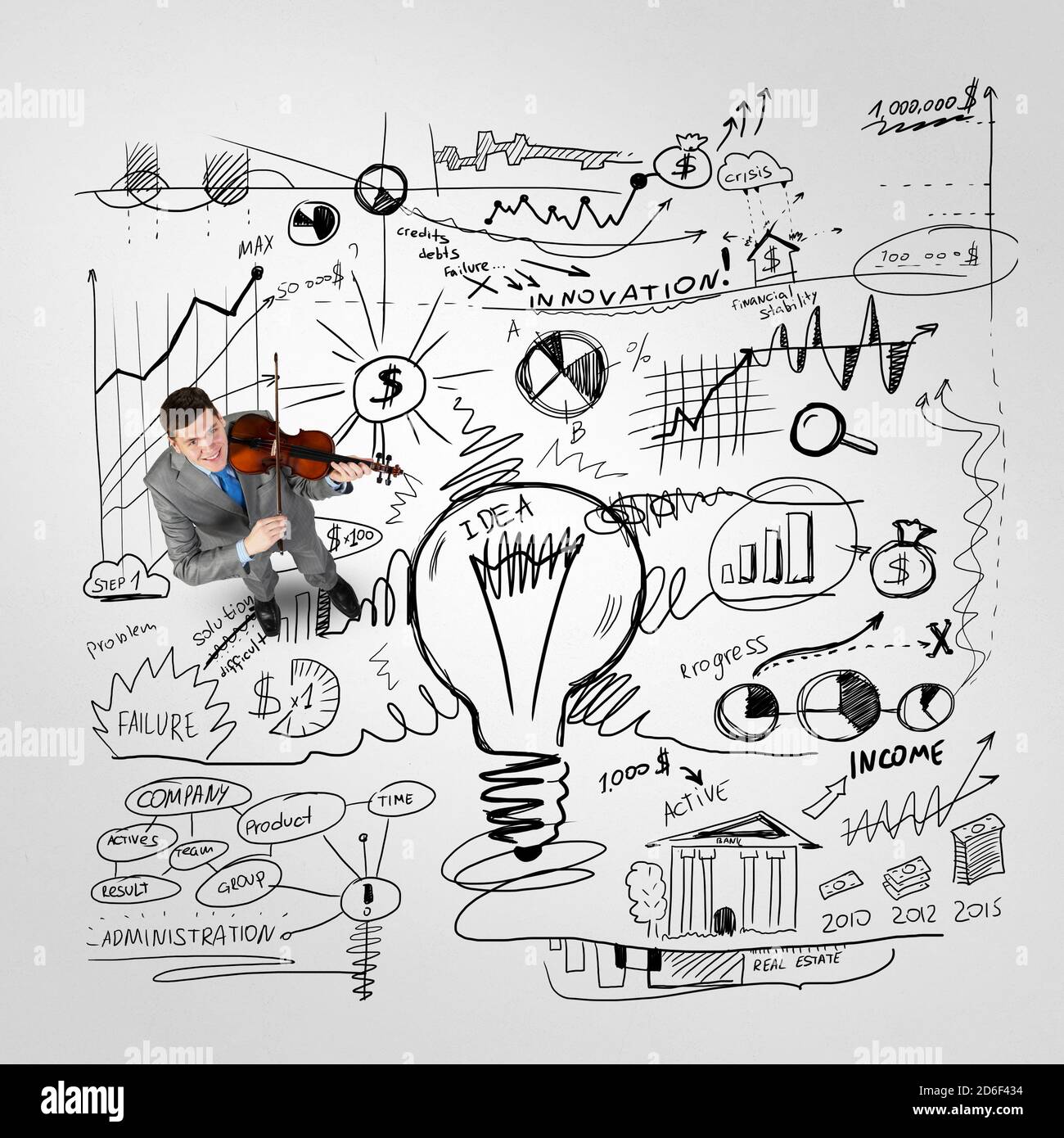Businessman play success melody hi-res stock photography and images - Alamy
