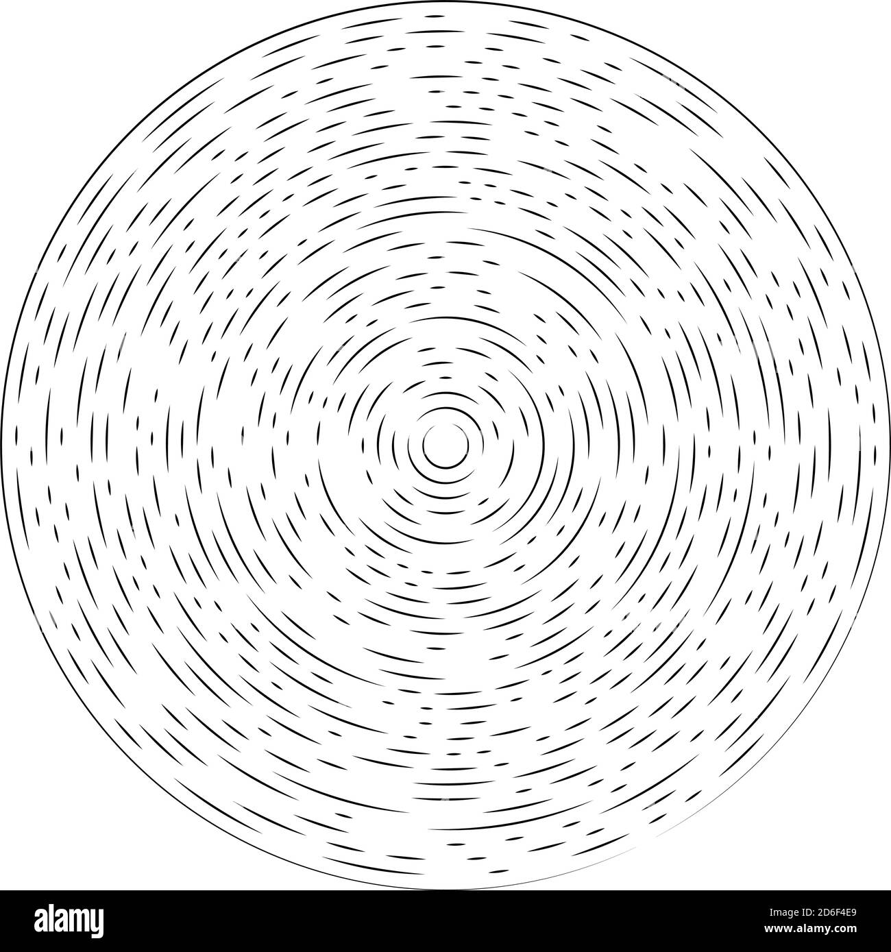 Radial, radiating lines abstract burst element. Concentric whirligig ...