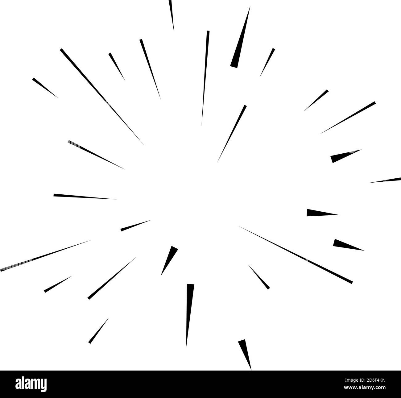 Radial, radiating lines abstract burst element. Concentric whirligig ...