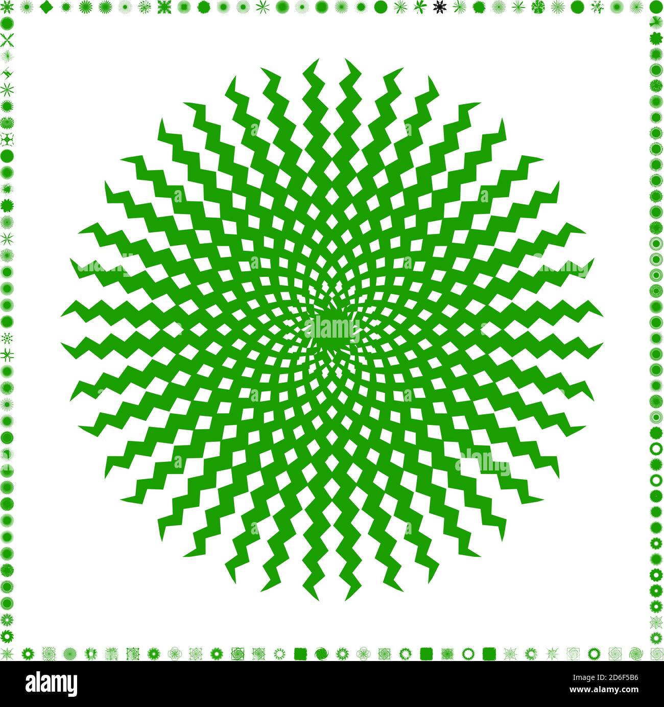 Green, organic-angular geometric generative art shapes, abstract vector ...