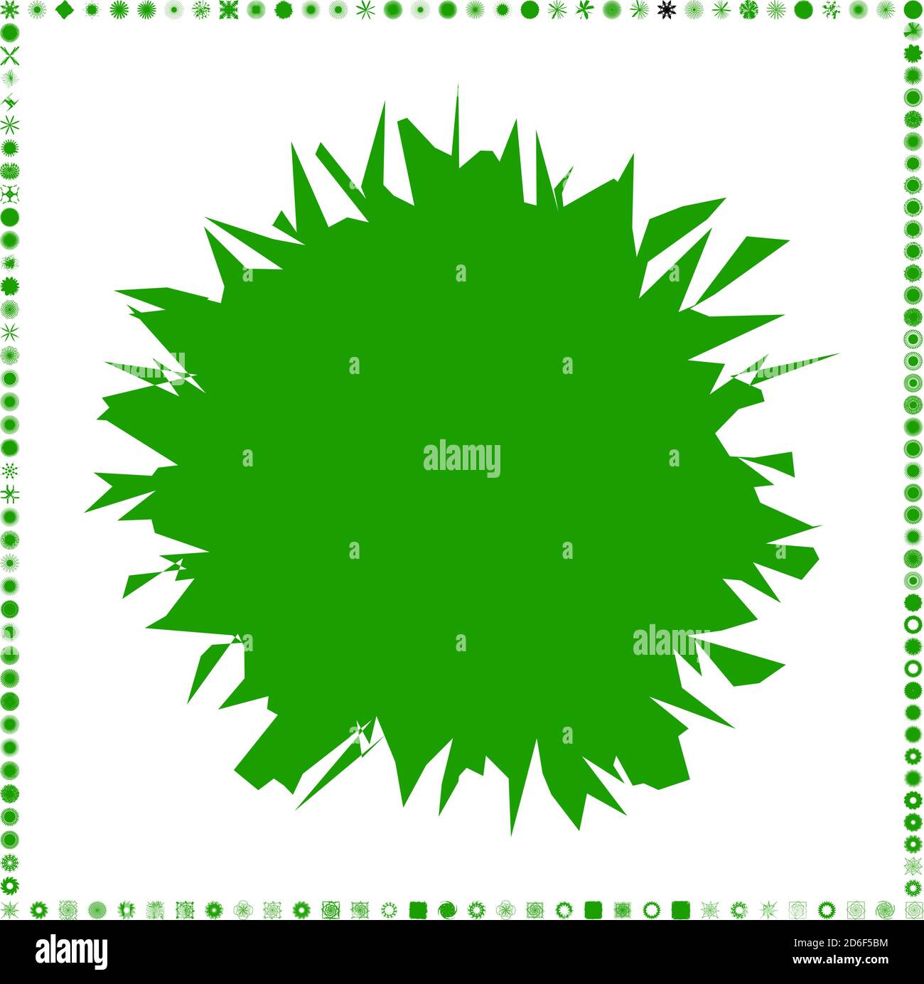 Green, organic-angular geometric generative art shapes, abstract vector ...