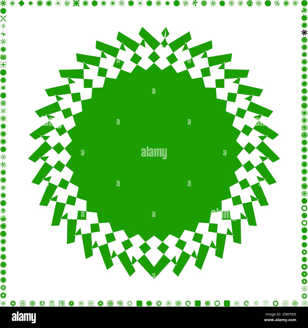 Green, organic-angular geometric generative art shapes, abstract vector ...