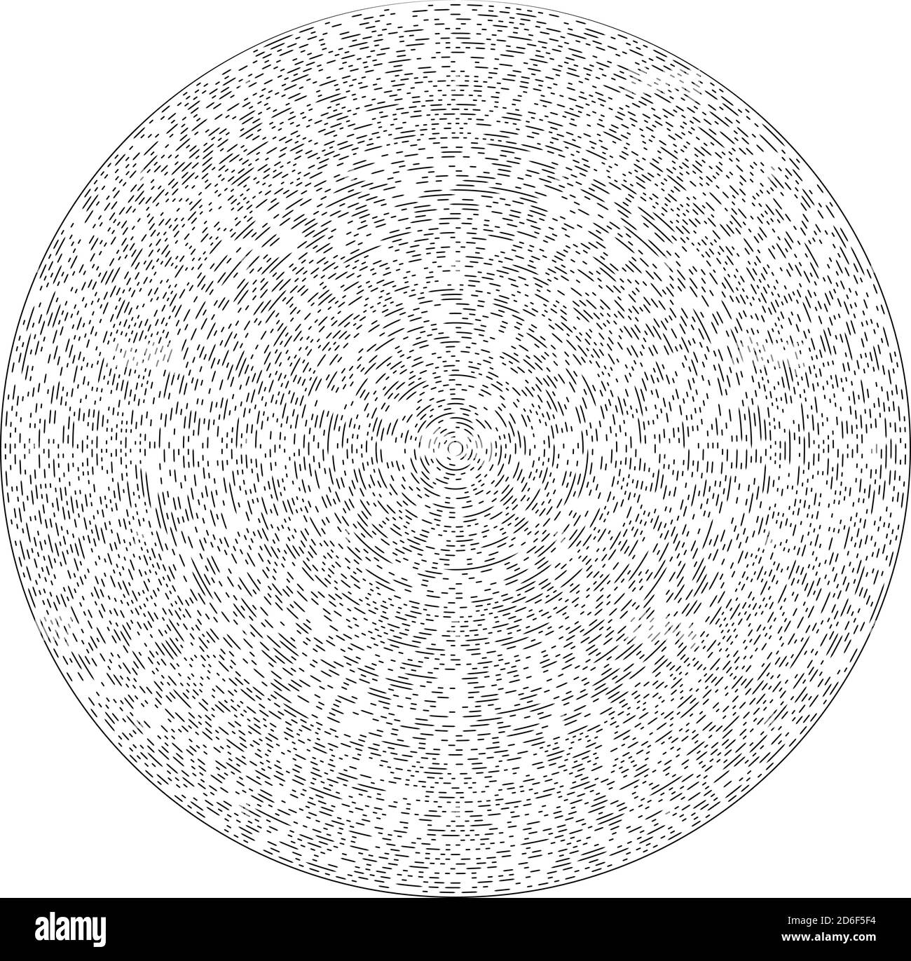 Radial, radiating lines abstract burst element. Concentric whirligig ...