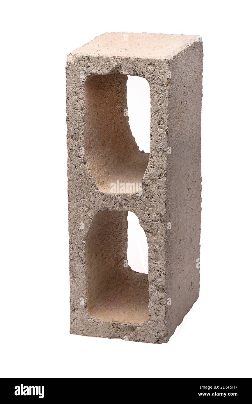 types of concrete blocks on white background Stock Photo - Alamy