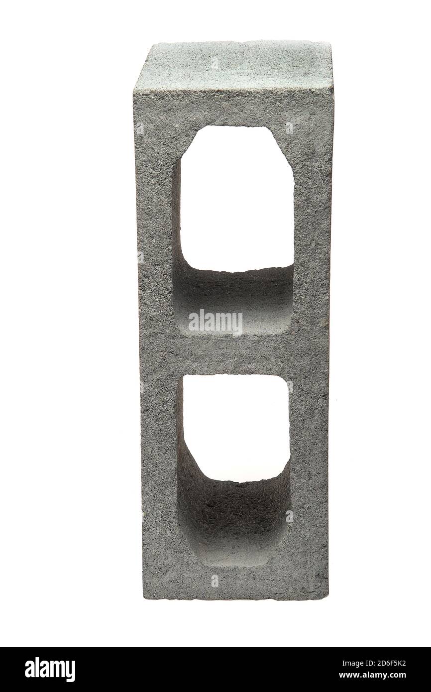 types of concrete blocks on white background Stock Photo - Alamy