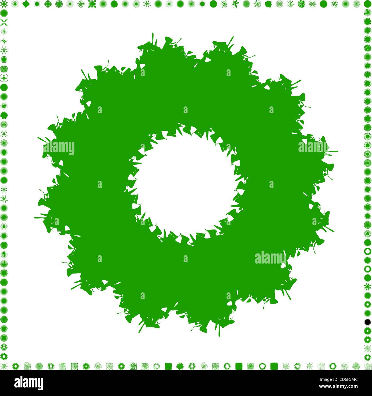 Green, organic-angular geometric generative art shapes, abstract vector ...