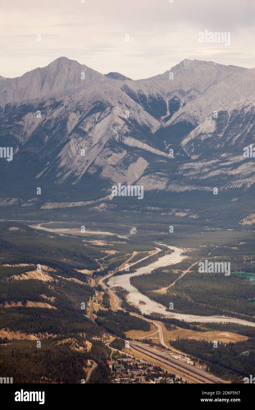 Aerial of jasper national park hi-res stock photography and images - Alamy