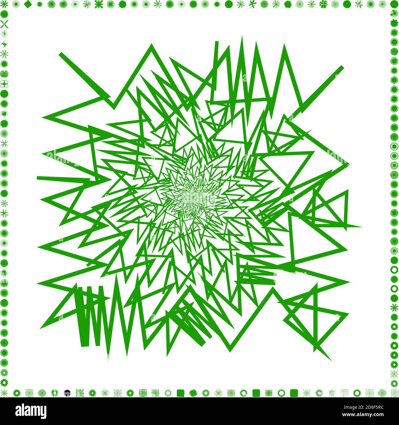 Green, organic-angular geometric generative art shapes, abstract vector ...