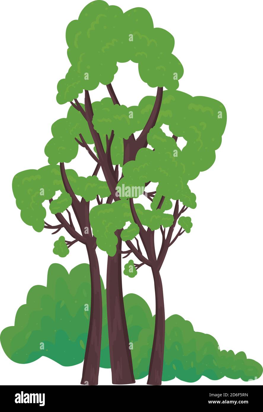trees with shrubs vector design Stock Vector Image & Art - Alamy