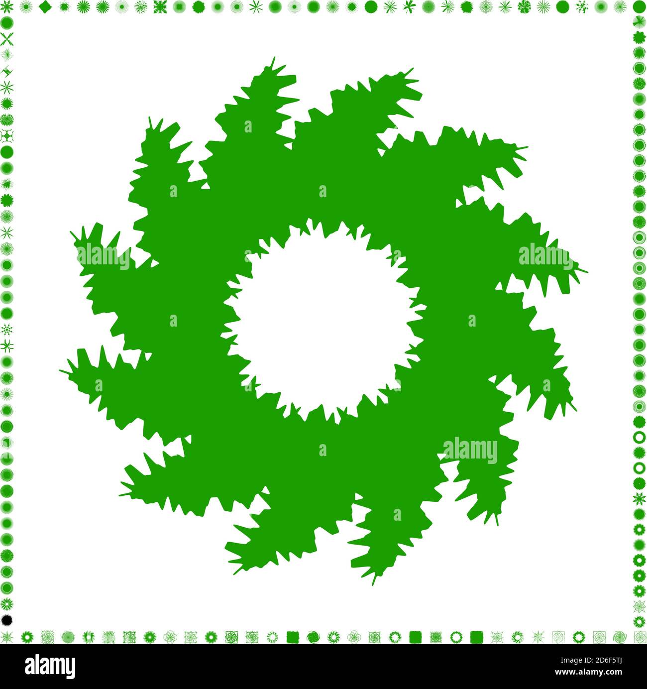 Green, organic-angular geometric generative art shapes, abstract vector ...