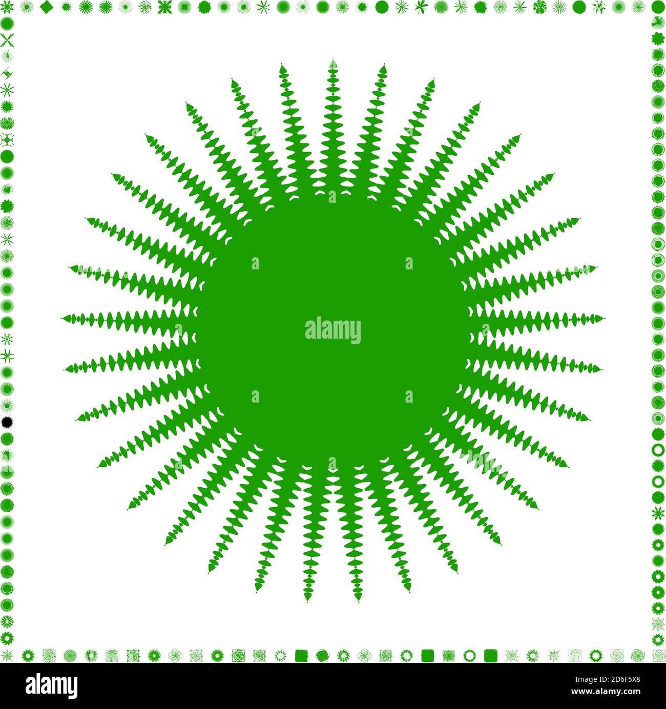 Green, organic-angular geometric generative art shapes, abstract vector ...