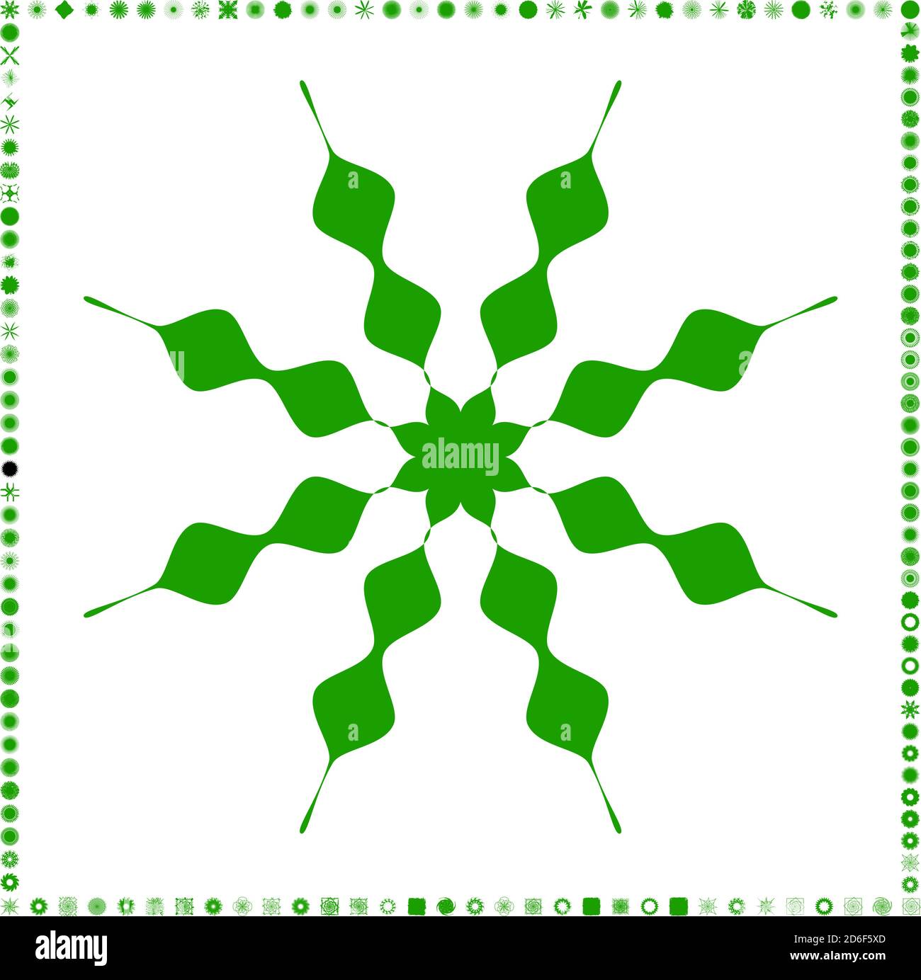 Green, organic-angular geometric generative art shapes, abstract vector ...