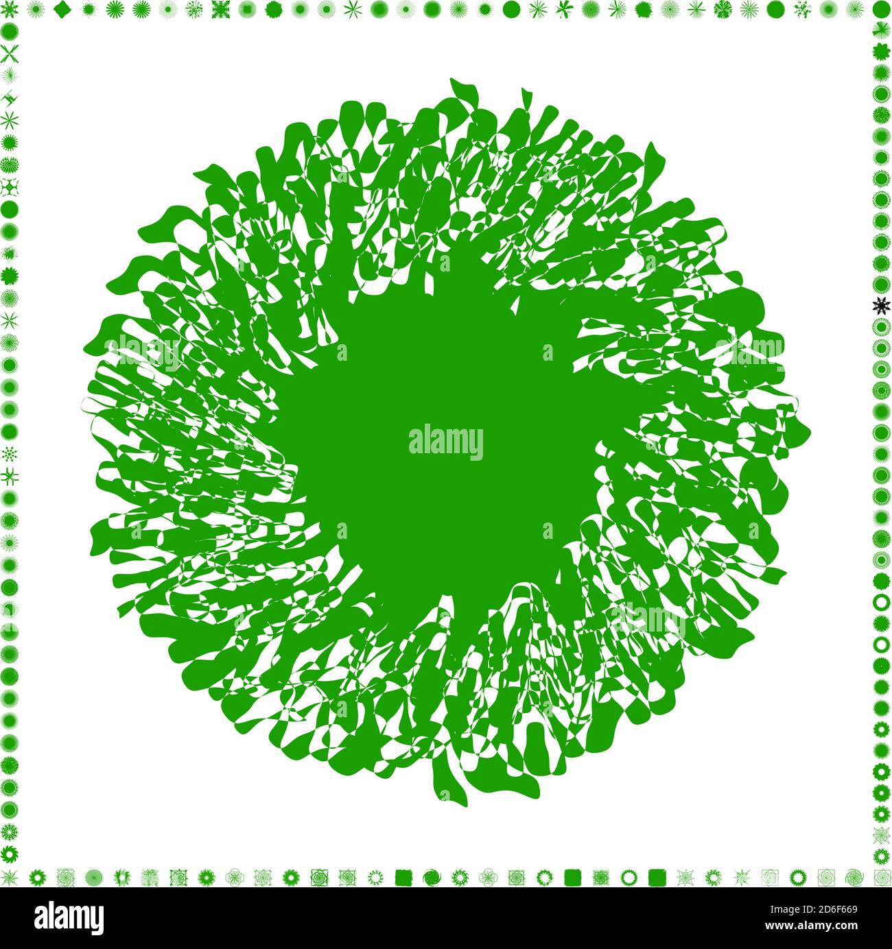 Green, organic-angular geometric generative art shapes, abstract vector ...
