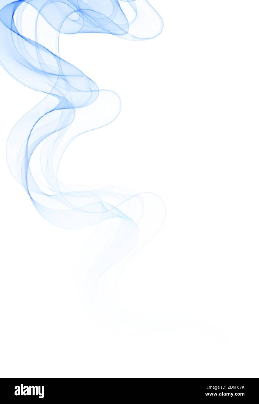 Blue abstract wave. Curves isolated on white background Stock Vector ...