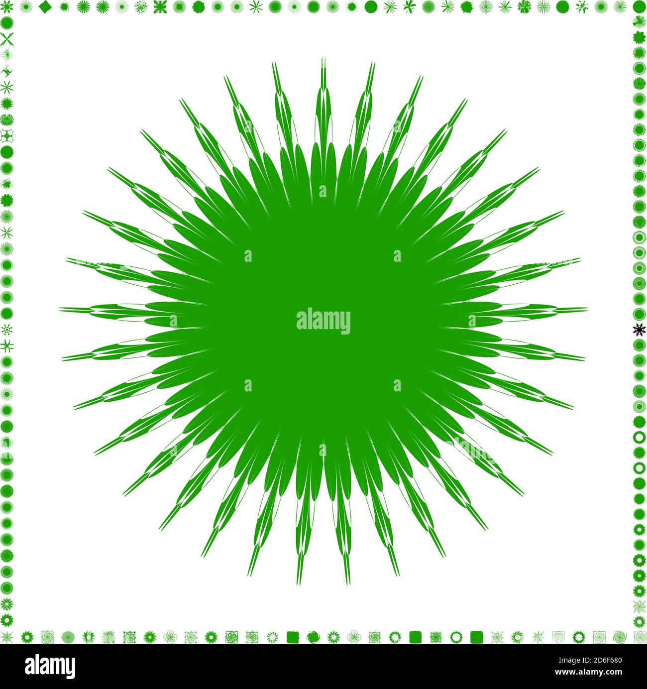 Green, organic-angular geometric generative art shapes, abstract vector ...