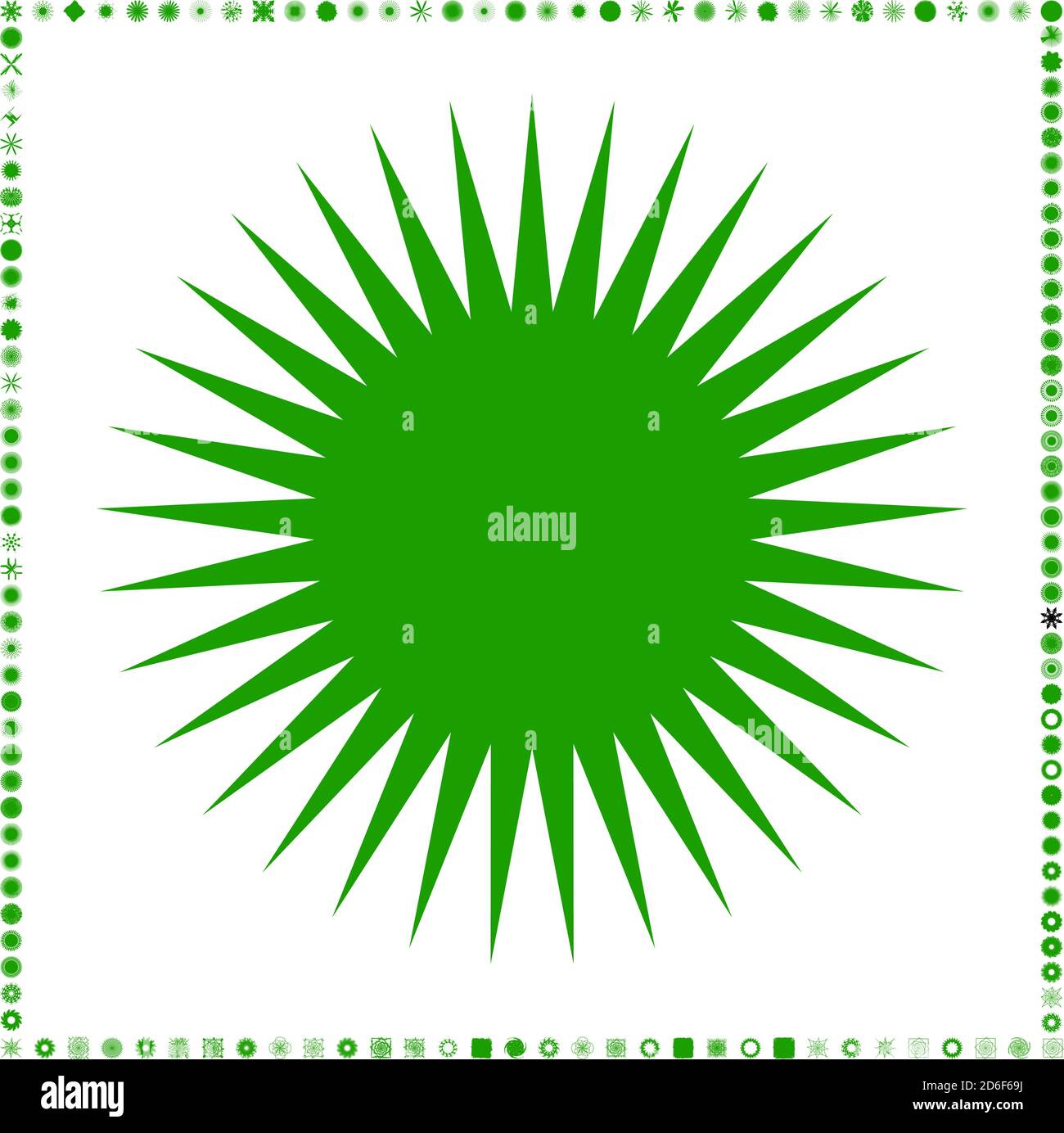 Green, organic-angular geometric generative art shapes, abstract vector ...